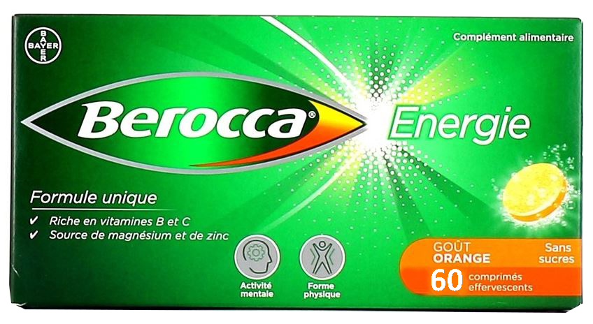 BEROCCA - 60 comprimés effervescents | Pharmacie & parapharmacie en ligne