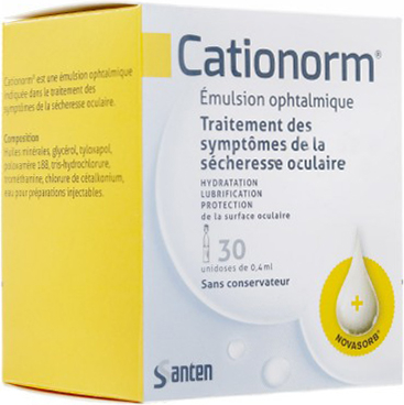 CATIONORM - Emulsion Ophtalmique - 30 unidoses | Pharmacie ...