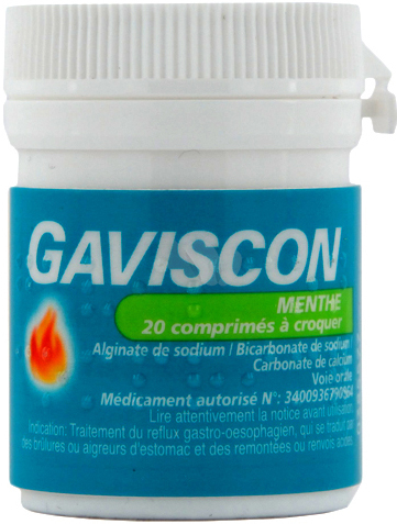 Gaviscon Menthe - 20 comprimés | Pharmacie & parapharmacie en ligne