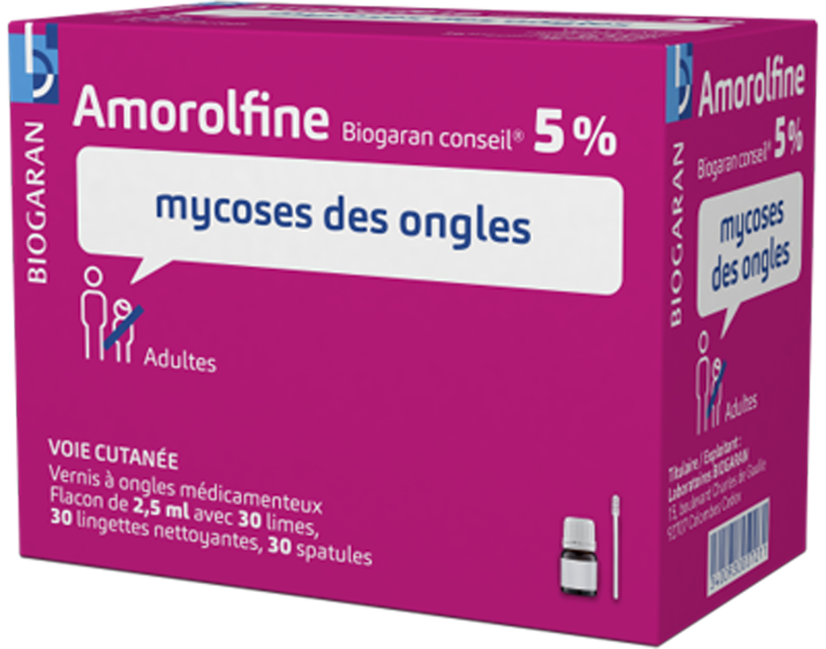 Amorolfine - Vernis à Ongles Médicamenteux 5 % - 2,50 ml | Pharmacie ...