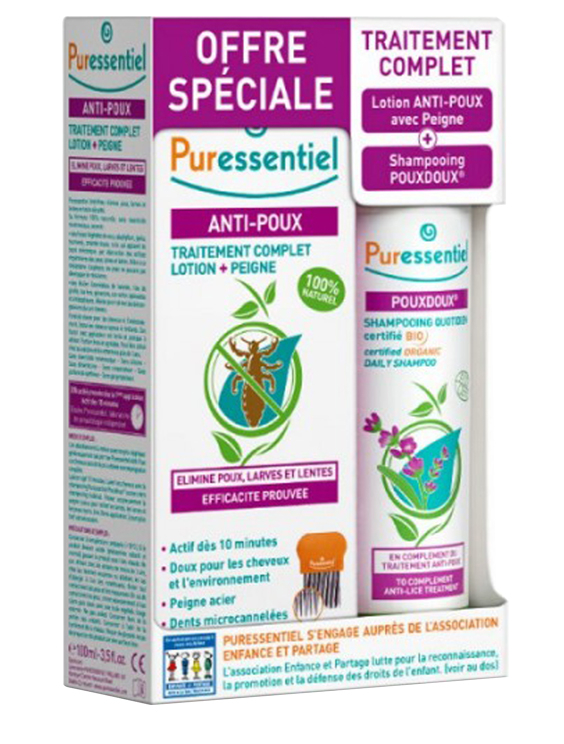 ANTI-POUX - Lotion 100 ML + Peigne + Shampoing poudoux 200 ml ...