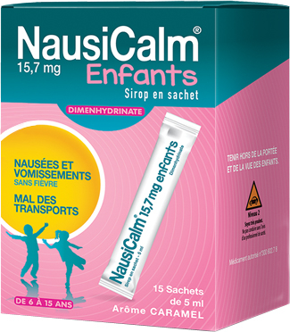 NausiCalm Nausées & Vomissements Enfants Sirop - 15 sachets | Pharmacie ...