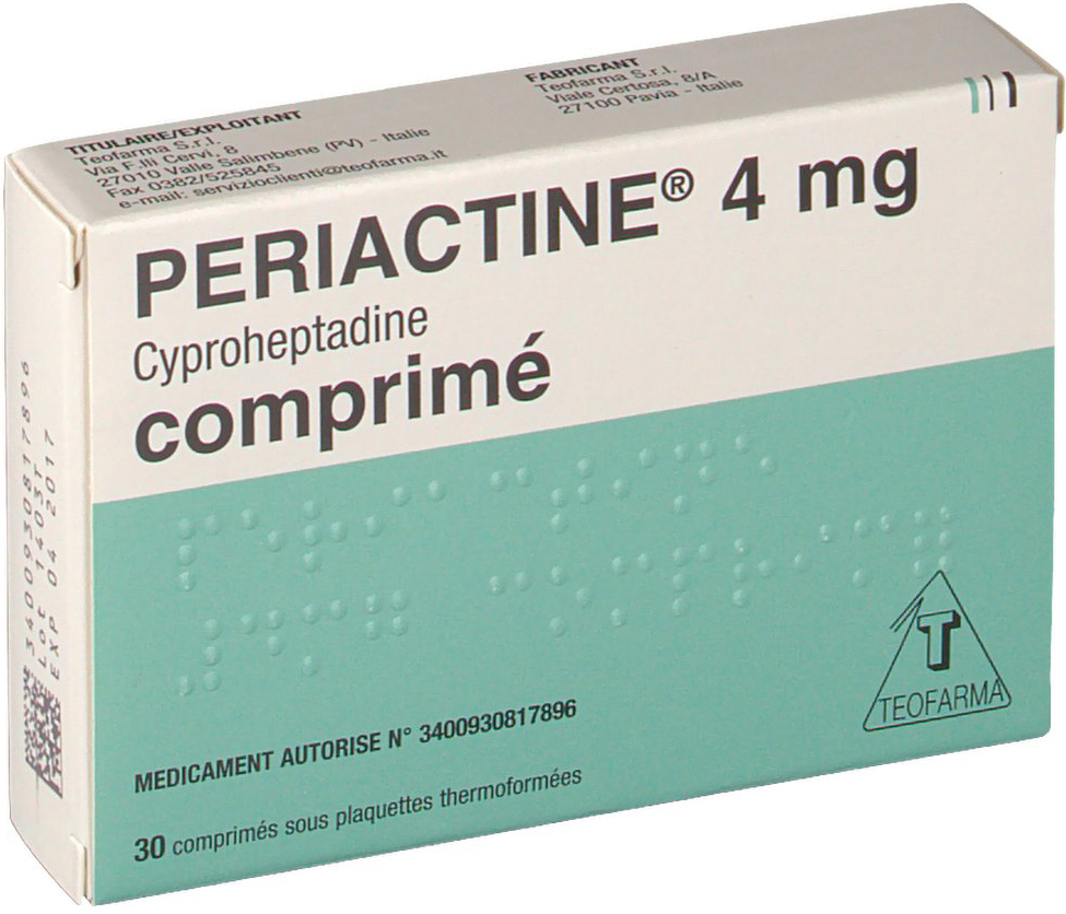 Periactine 4 mg - 30 comprimés | Pharmacie & parapharmacie en ligne