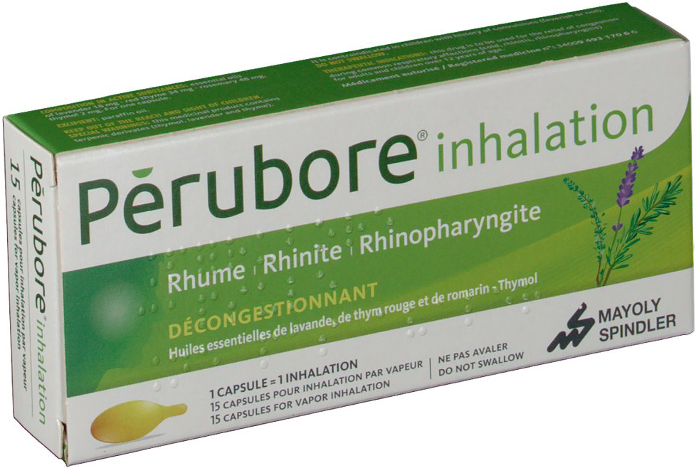 Perubore Inhalation Décongestionnant - 15 capsules | Pharmacie ...