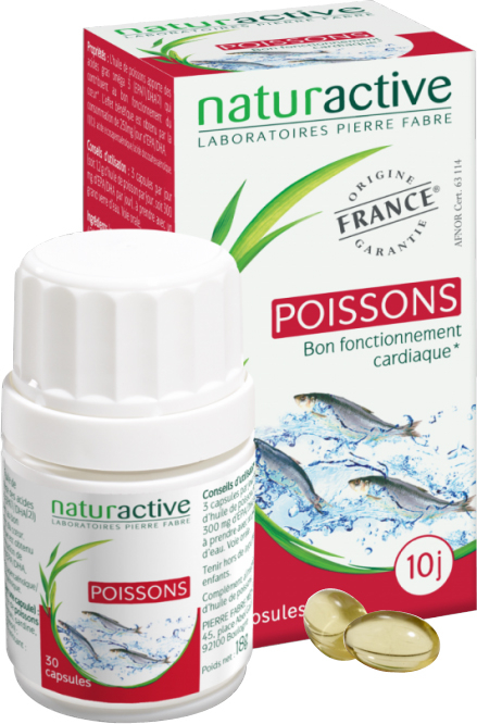 Poissons Huile Oméga 3 - 30 capsules | Pharmacie & parapharmacie en ligne