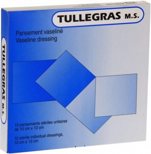Tulle Gras Solvay 10 cm x 10 cm - 10 compresses | Pharmacie ...