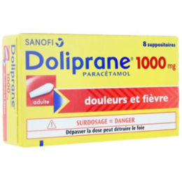 Doliprane 1000 mg - 8 Suppositoires | Pharmacie & parapharmacie en ligne
