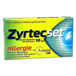 Zyrtecset Allergies 10 mg - 7 comprimés | Pharmacie & parapharmacie en ...