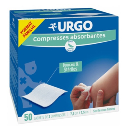 Compresses Absorbantes Stériles Non Tissées Format Familial 7,5 X 7,5 ...