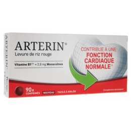 ARTERIN cholesterol 2.9mg - Levure de Riz Rouge - 90 Comprimés ...