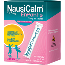 NausiCalm Nausées & Vomissements Enfants Sirop - 15 sachets | Pharmacie ...